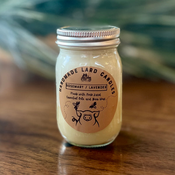 LARD BEESWAX CANDLES - Stick Leg Ranch
